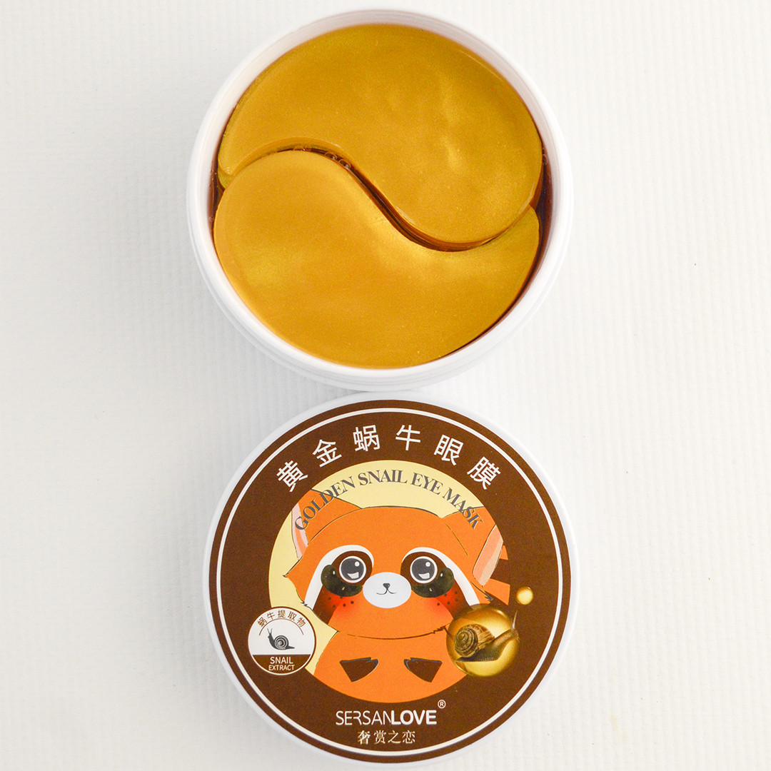 Гідрогелеві патчі з муцином равлика SERSAN LOVE Golden Snail Eye Mask | AZI