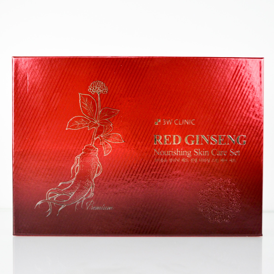 Подарочный набор с женьшенем 3W CLINIC Red Ginseng Nourishing Skin Care Set | AZI