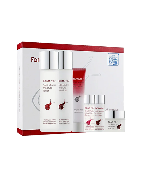Подарочный набор с муцином улитки Farm Stay Snail Mucus Moisture Skin ...