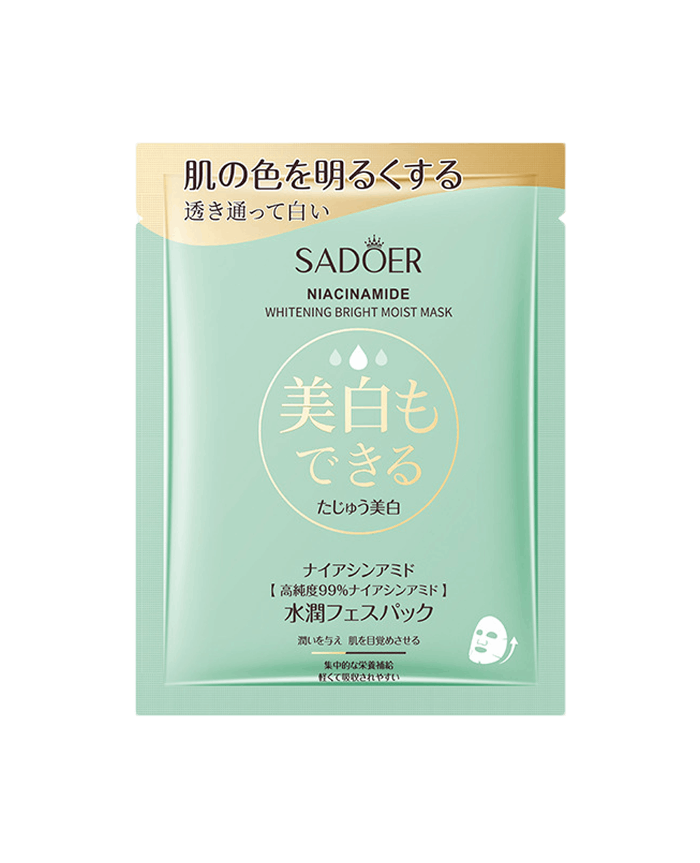 Тканинна маска з ніацинамідом освітлююча Sadoer Niacinamide Whitening ...