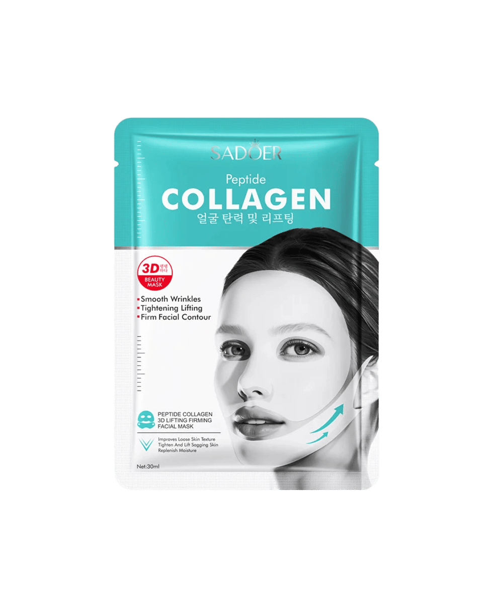 Моделирующая 3D маска для лица и подбородка Sadoer Peptide Collagen 3D ...